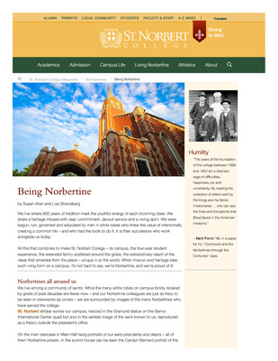 "Summer 2014: Being Norbertine" by Susan Allen Allen and Lisa Strandberg